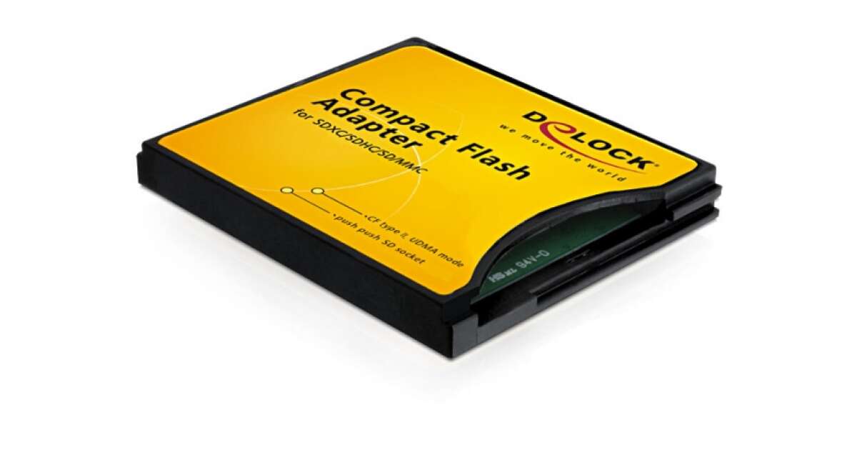 Delock Compact Flash adapter SD / MMC memória kártyákhoz | Pepita.hu