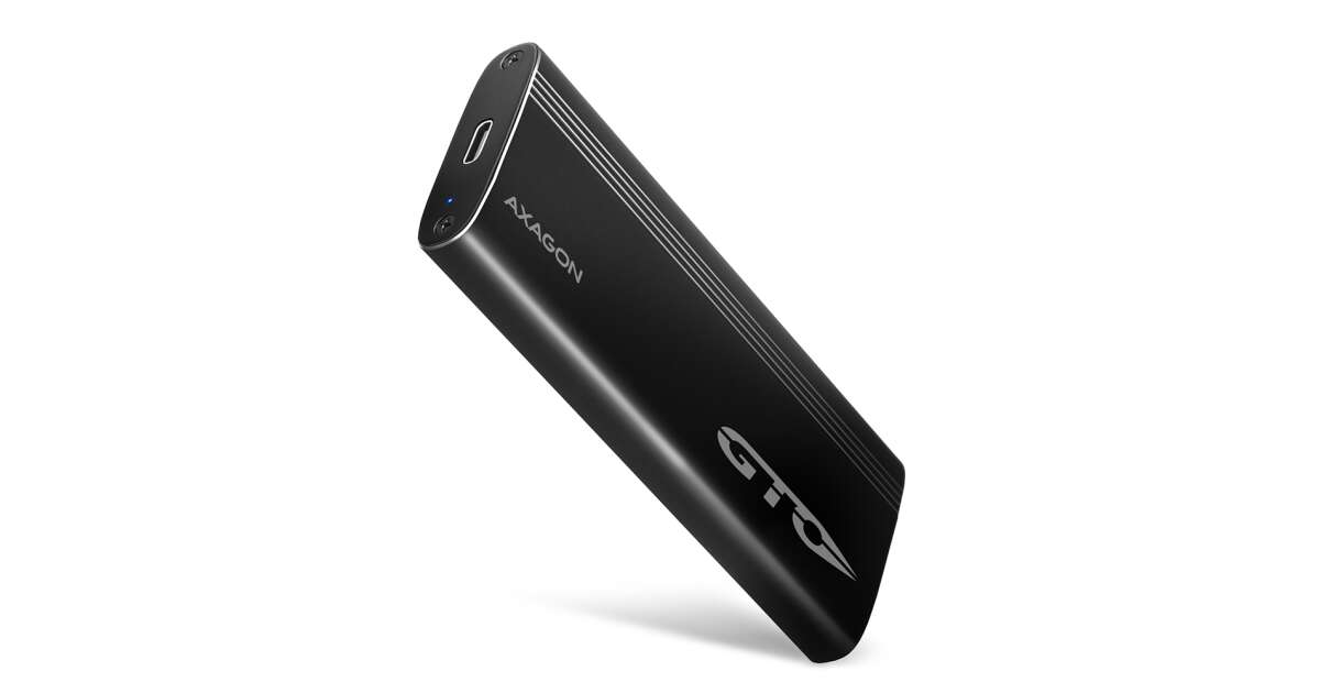 AXAGON - EEM2-GTO SuperSpeed+ USB-C - NVMe M.2 Thin Oval Box Black ...