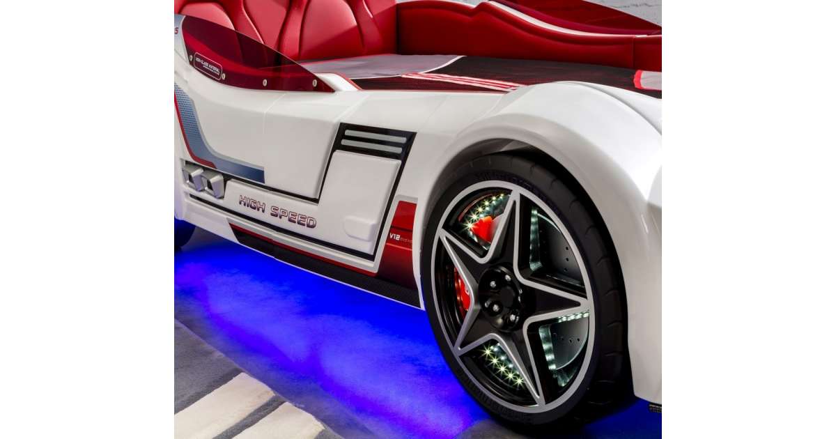 Cilek GTS autós Gyerekágy 100x190cm #fehér | Pepita.hu