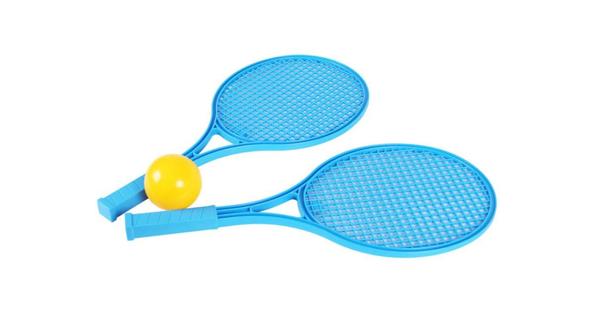 Gyerek Tenisz Szett - 2 Ütő + 1 Labda - Kék/Piros | Pepita.hu