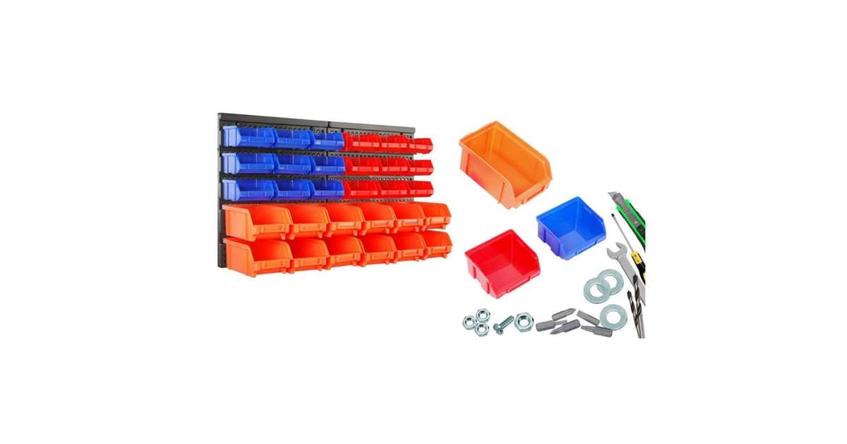 30 db-os, fali csavar és szerszám rendező | Pepita.hu