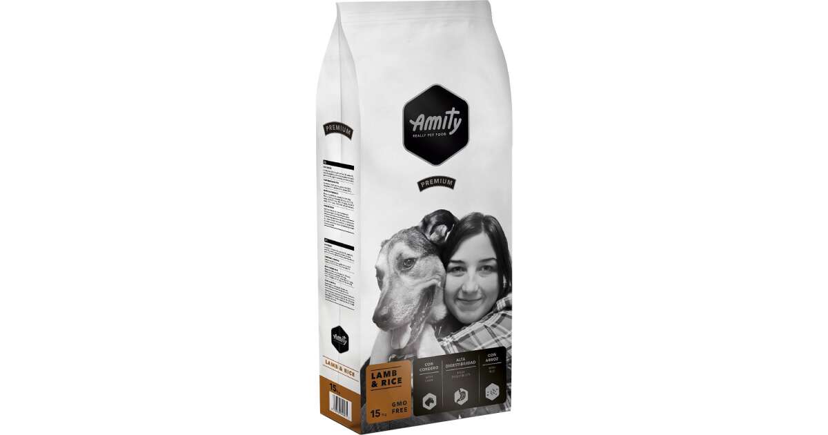 Amity Premium Bárány & Rizs Kutyaeledel - 15 kg | Pepita.hu
