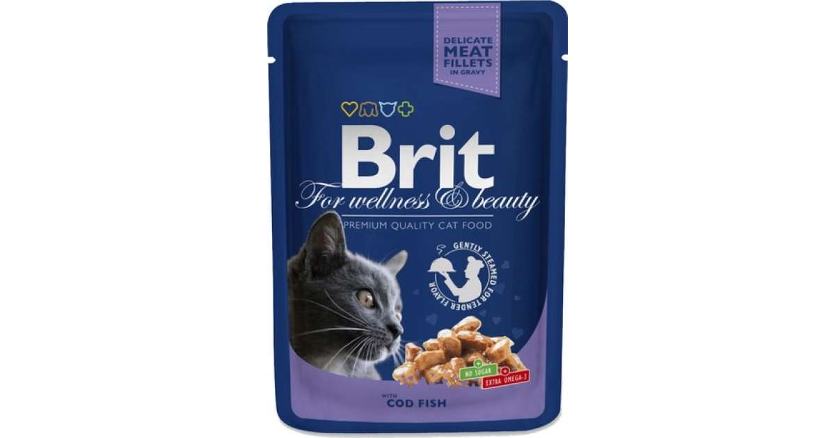 Brit Premium Cat with Cod Fish (48 x 100 g) 4.8kg | Pepita.hu