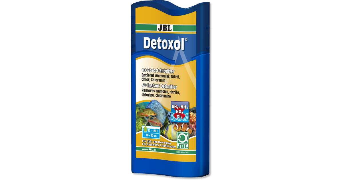 JBL Detoxol Akváriumvíztisztító - Toxinmegkötő - 250ml | Pepita.hu