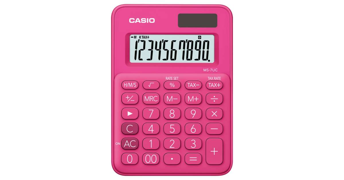 Casio MS 7 UC RD asztali számológép | Pepita.hu