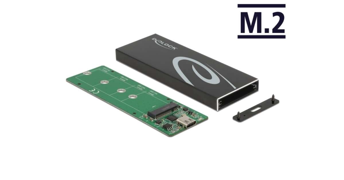 Delock External enclosure for M.2 SATA SSD with USB Type-C connector ...