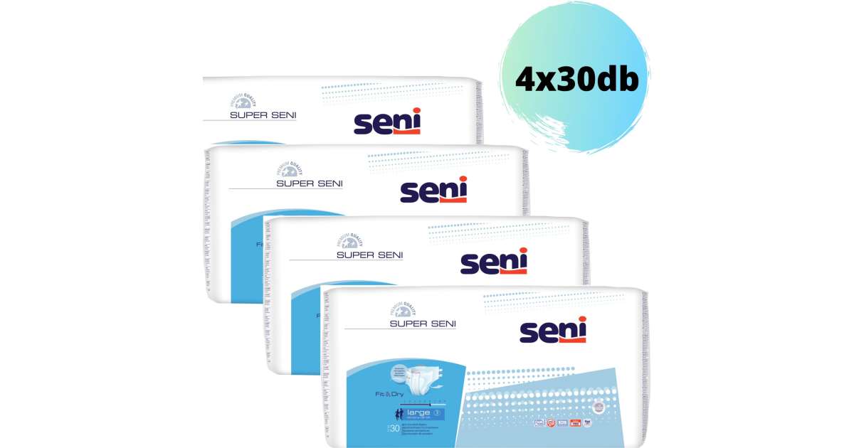 Seni Super Medium 2 Erwachsenenwindel 75-110cm - Großpackung (4x30 ...