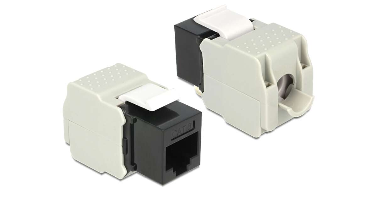 Delock Keystone Module RJ45 anya > LSA Cat.6 UTP fekete | Pepita.hu