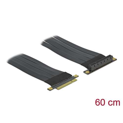 Delock Placă Riser PCI Express x8 - x8 cu cablu flexibil, 60 cm ...