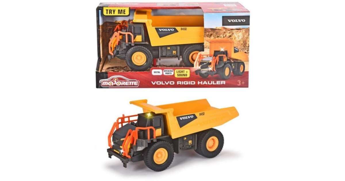 Majorette: Volvo R45D billencses bánya teherautó - Hang- és ...