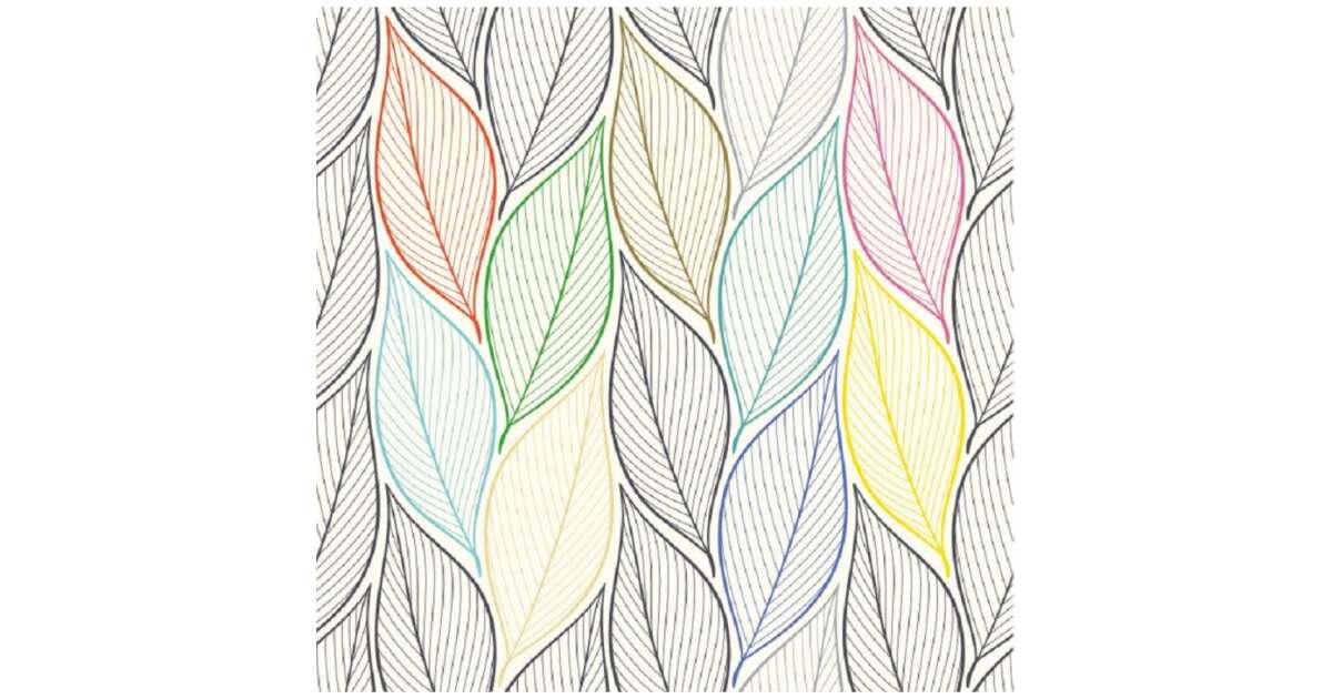 COLORFUL LEAVES 45cm x 15m öntapadós tapéta színes levelek, Vénilia ...