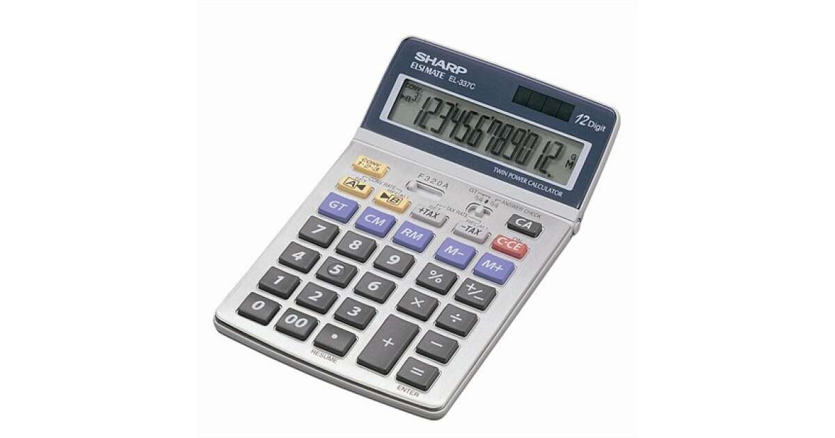 SHARP Számológép, asztali, 12 számjegy, SHARP EL-337 | Pepita.hu