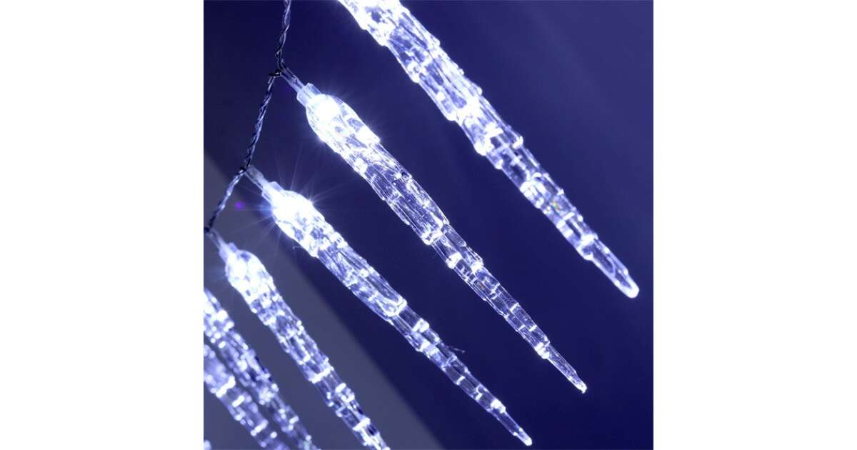 Iris Jégcsap alakú több programos/3m/fehér/30db LED-es/3xAA elemes ...