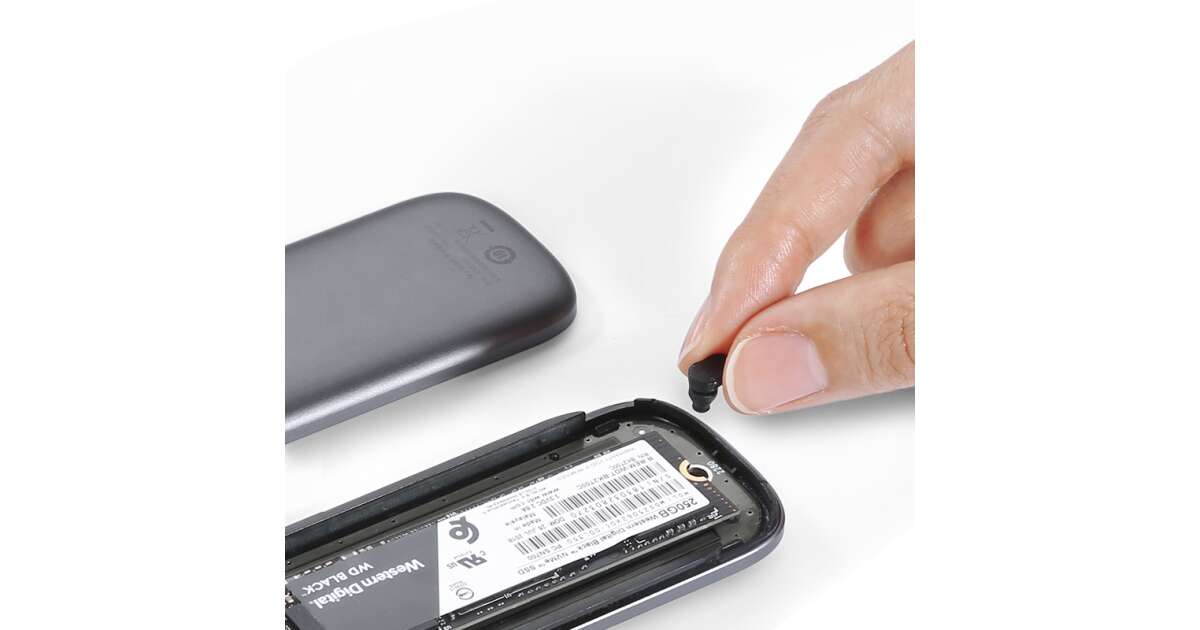 UGREEN CM238 SSD-ház M.2, M, NVMe, 10Gbps, USB-C 3.1 Gen.2 (szürke ...