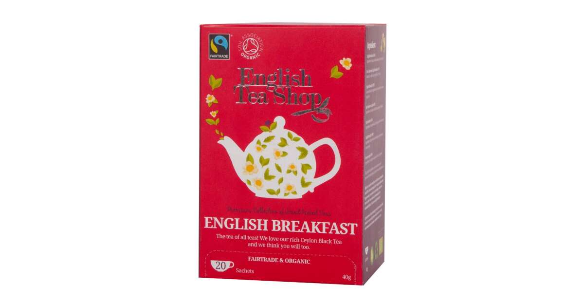 English Tea Shop Bio Angol Reggeli Fekete Tea - 40g | Pepita.hu