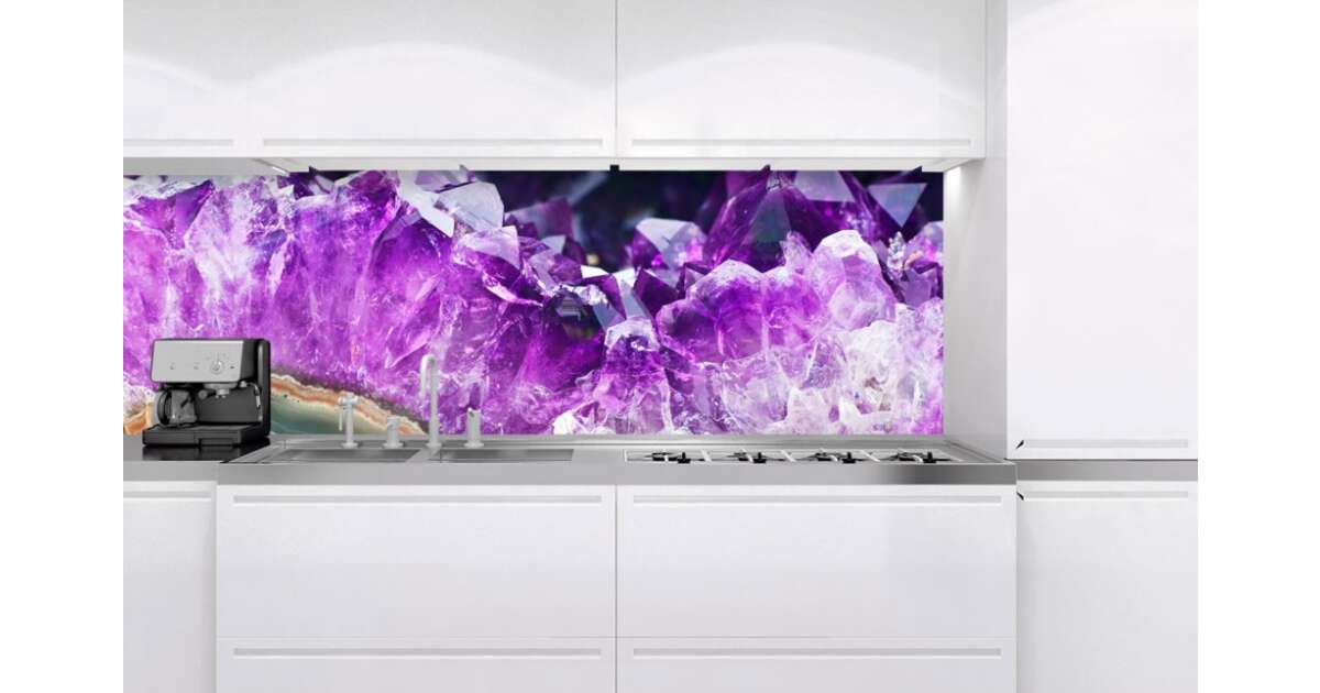 Kristály Hátfal Matrica - Lila Ametiszt - 180x60 cm | Pepita.hu