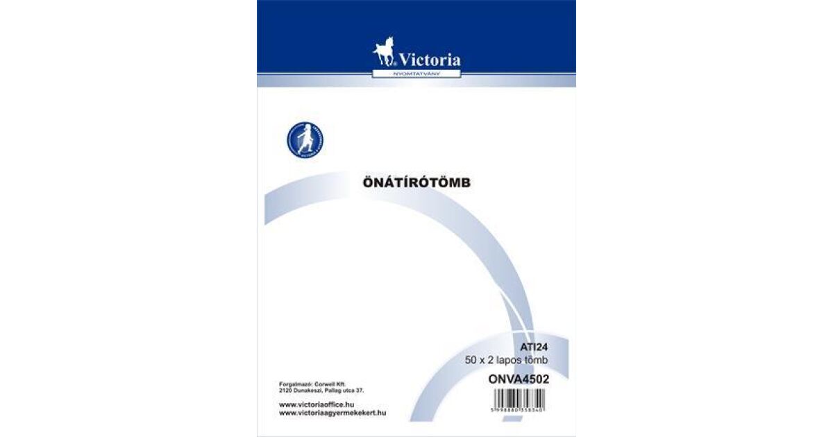 VICTORIA PAPER Önátírótömb, A4, 50x2 lap, VICTORIA PAPER | Pepita.hu