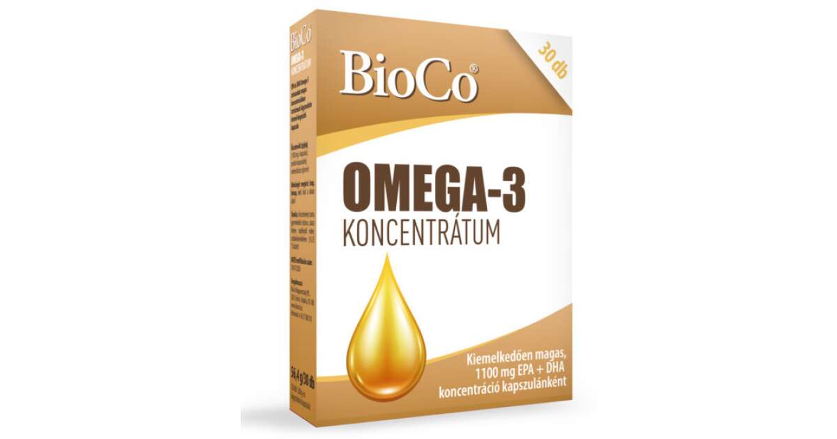 BioCo Omega-3 KONCENTRÁTUM 1500mg 30db kapszula | Pepita.hu