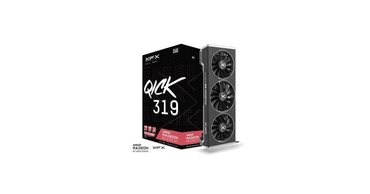 XFX AMD Video Card Radeon RX-6750XT Quick 12GB GDDR6 192bit, 2600MHz ...