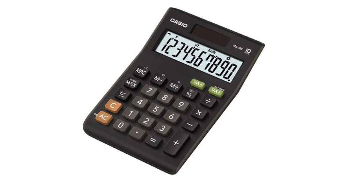 Számológép, asztali, 10 számjegy, CASIO MS-10B S | Pepita.hu