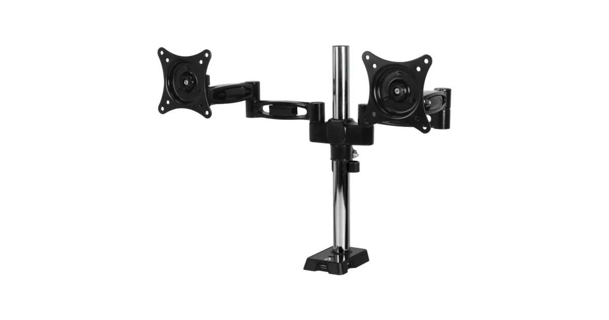 Arctic Z2 Gen 3 Vesa 75x75/100x100, matt fekete kettős monitor kar USB ...