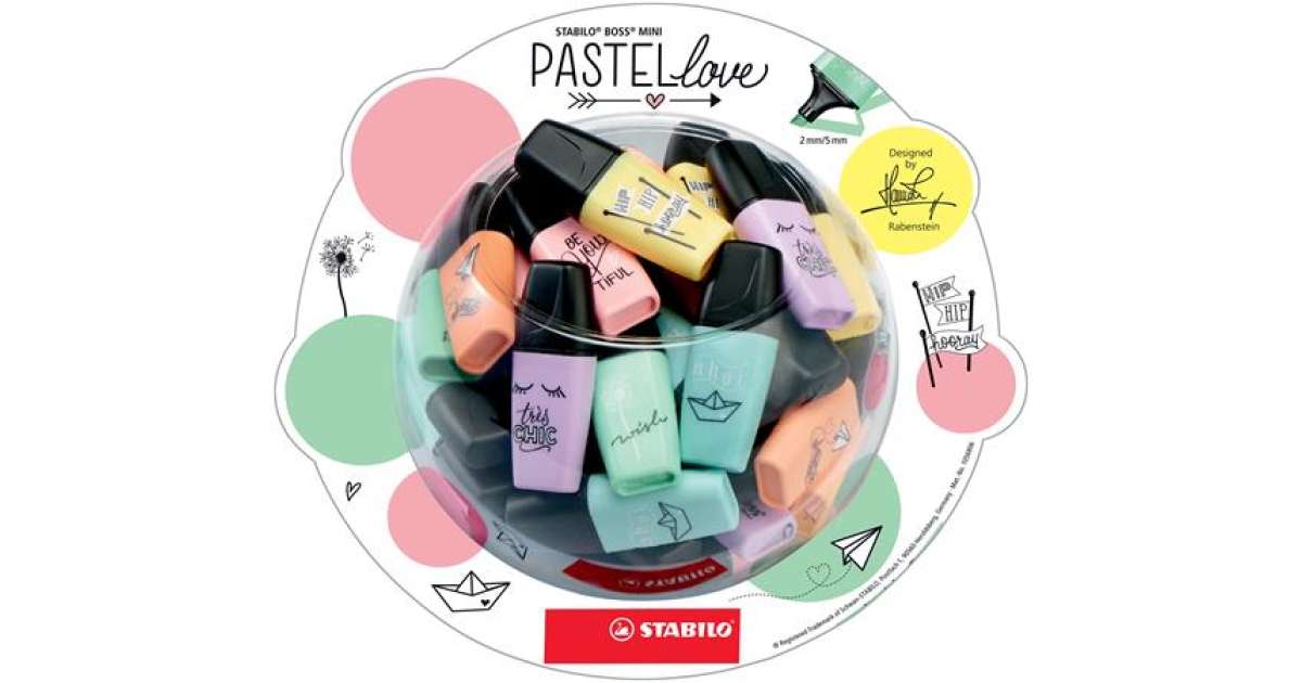 STABILO Szövegkiemelő, display, STABILO, Boss Mini Pastellove Bonbon ...
