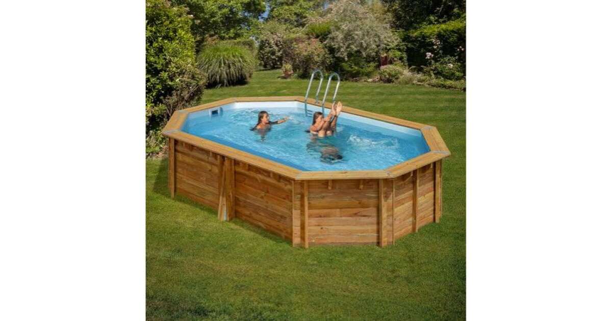 PONTAQUA TIMBER ovális fa medence 7,55 × 4,56 × 1,46 m | Pepita.hu