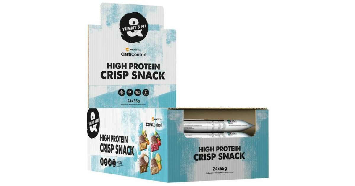 Forpro High Protein Crip Snack, feketeribizli - áfonya ízű szelet, 55g ...
