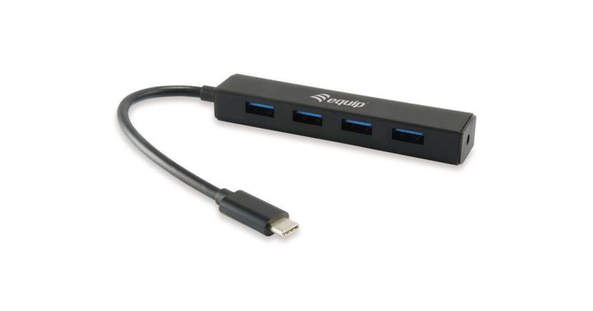 EQUIP USB elosztó-HUB, USB-C, 4 port, USB 3.2, EQUIP Life | Pepita.hu