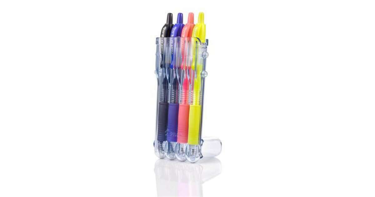 Zseléstoll készlet, Set2Go, 0,32 mm, nyomógombos, PILOT G-2, 4 ...
