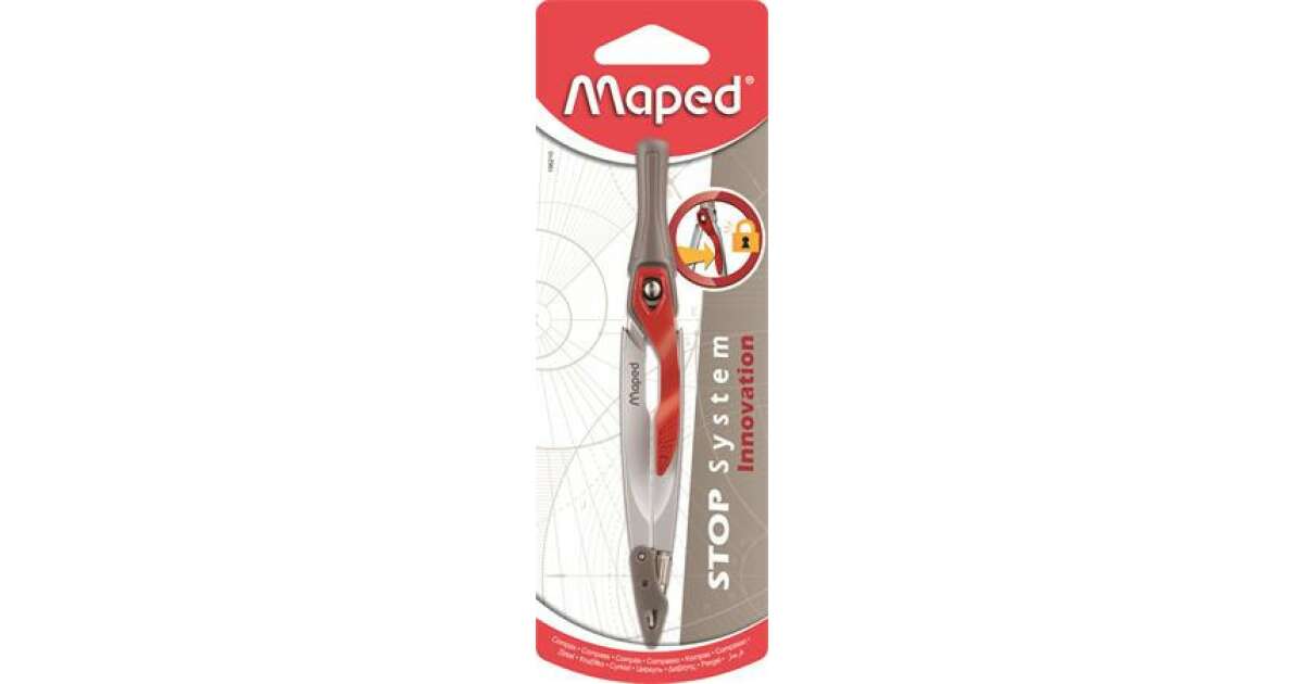 Körző, rögzíthető lábakkal, MAPED Stop System Innovation | Pepita.hu