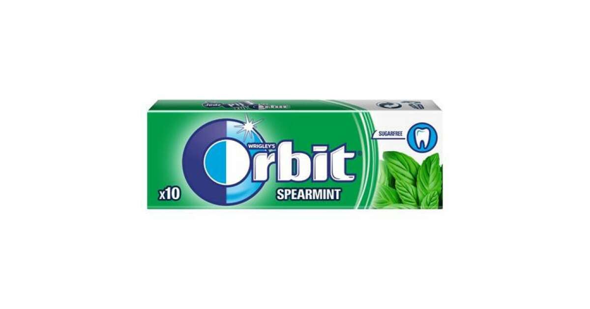 Rágó, 14 g, ORBIT "Spearmint drazsé" 58031415