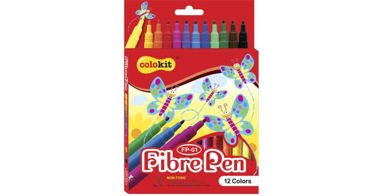 COLOKIT Filctoll készlet, COLOKIT FibrePen, 12 különböző szín | Pepita.hu