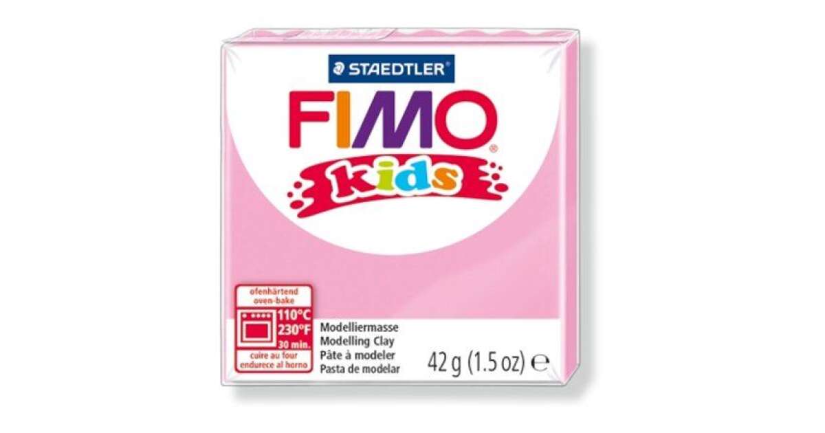 FIMO Gyurma, 42 g, égethető, FIMO Kids, pink | Pepita.hu