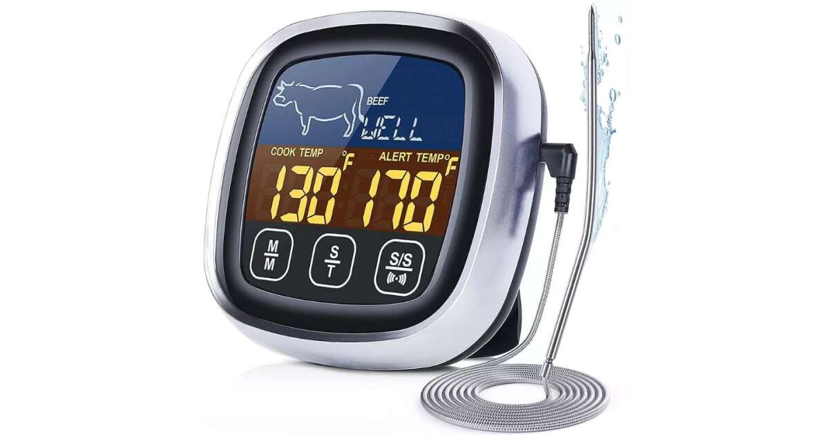 Termometru Digital de Bucatarie pentru Carne, Lichide, Display Touch ...