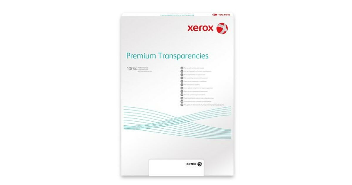 XEROX Film for overhead projector, A3, for black and white copier ...