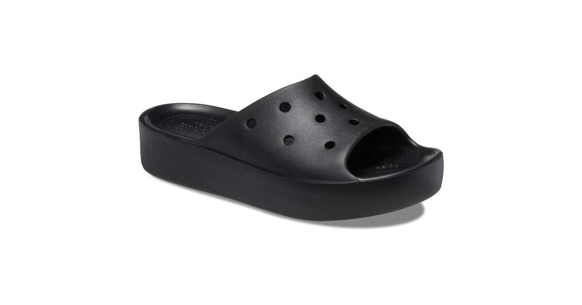 Crocs Classic Platform Slide női papucs 208180-001 fekete | Pepita.hu