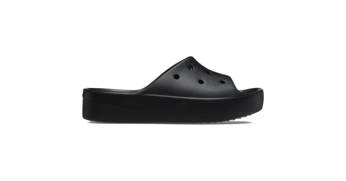 Crocs Classic Platform Slide női papucs 208180-001 fekete | Pepita.hu