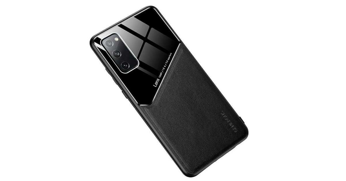 Lens Case - Apple iPhone 12 2020 (6.1) Black Glass / Leather Case with ...