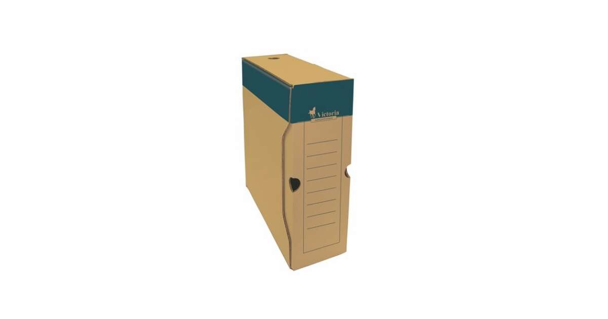 VICTORIA OFFICE Filing box, A4, 100 mm, cardboard, VICTORIA OFFICE ...