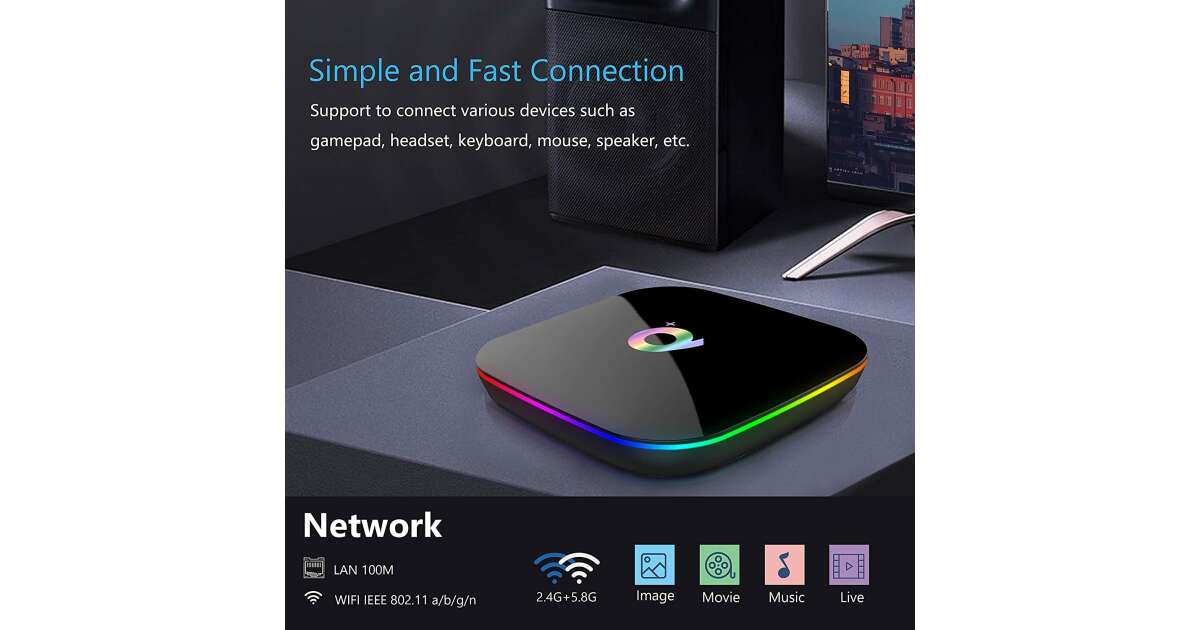 MEIQ-IT Smart TV adapter - Q PLus Ultra HD TV okosító - Android 9.0 ...