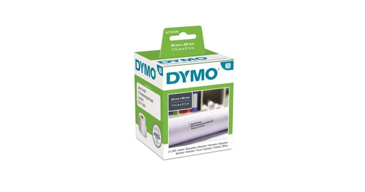 DYMO Etikett, LW nyomtatóhoz, 36x89 mm, 260 db etikett, DYMO | Pepita.hu