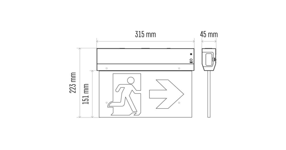 EMOS LED emergency exit light 3W 3 hours MT (ZN1210) | Pepita.com