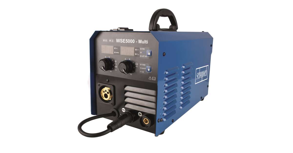 Scheppach WSE 5000 MULTI Digitálna multifunkčná zváračka MMA/MIG/TIG ...