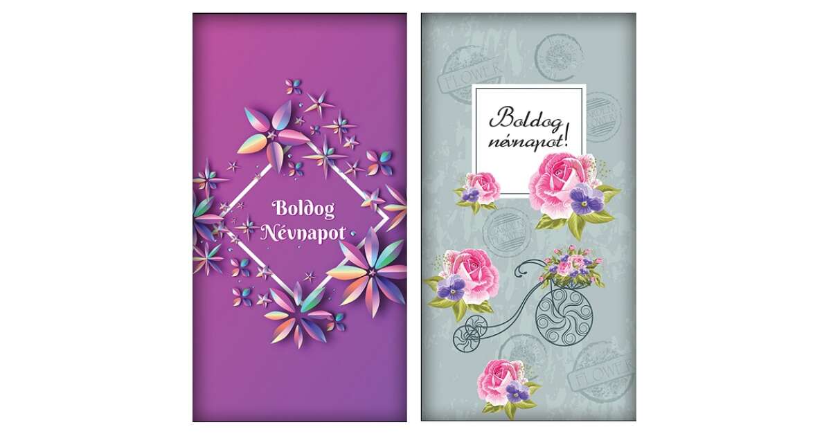 Chocolips 90G Boldog Névnapot Virág (tejcsokoládé ) 58616066