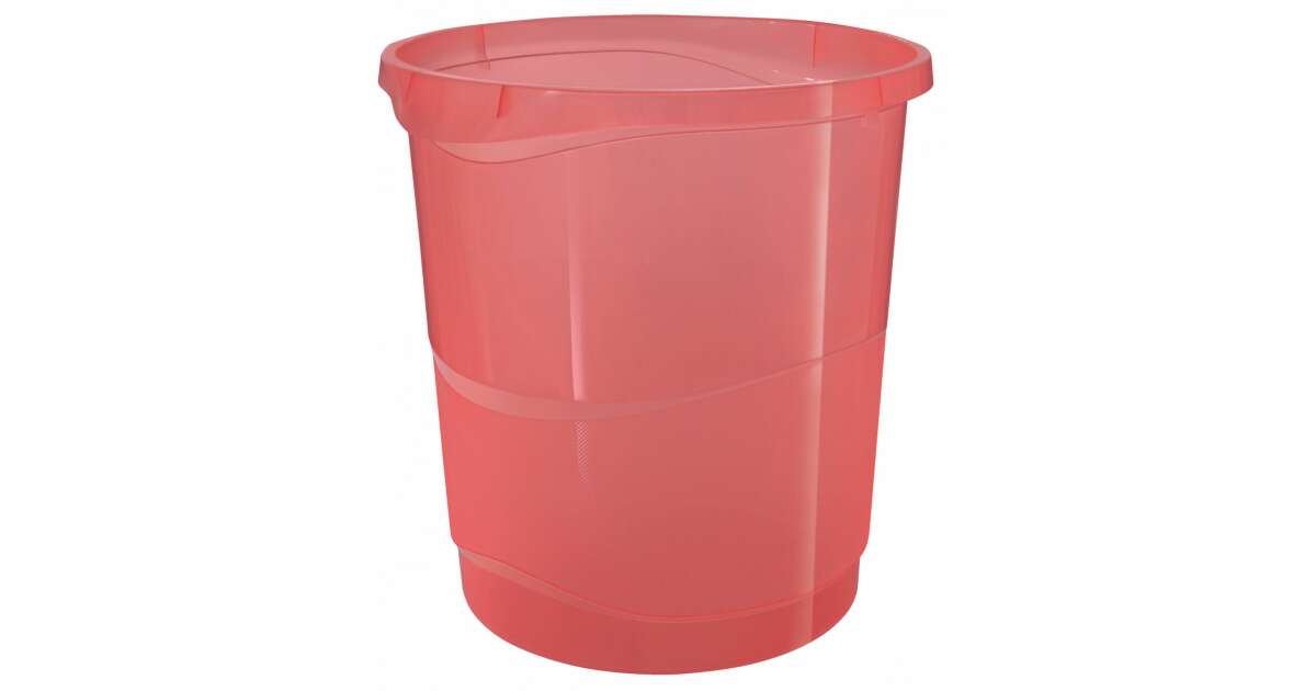 Esselte Coș de hârtie Colour Breeze 14l transparent coral 628461 ...