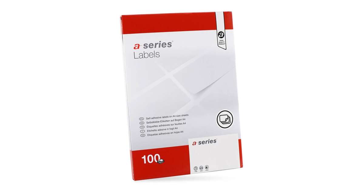 Label sticker, 70x41mm, 100 sheets, 21 labels/sheet A-Series | Pepita.com
