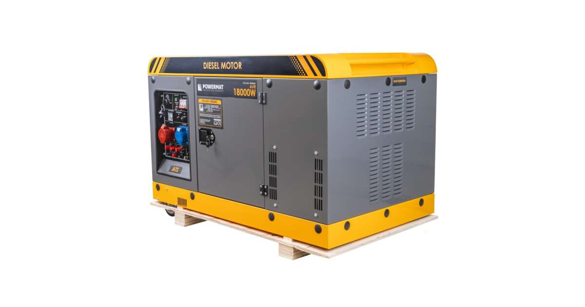 Generator de curent pe motorina PM-AGR-18000MD, 18 kW, 230 V / 400 V ...