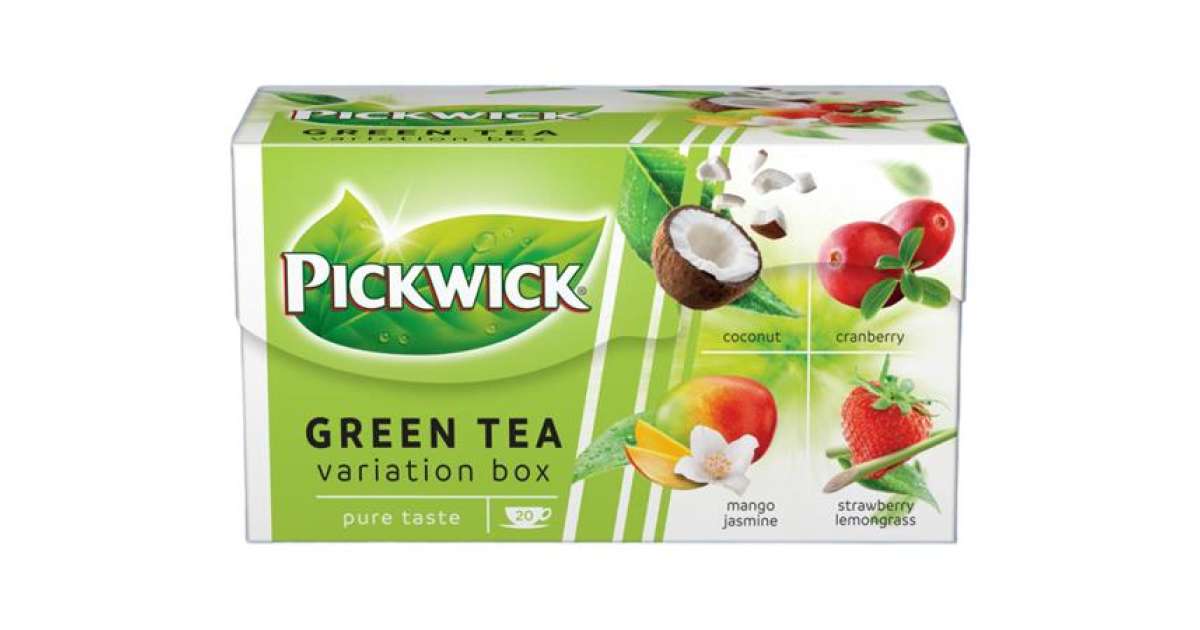 PICKWICK Green Tea, 20x1,5 g, PICKWICK Green Tea Fruity Variations ...
