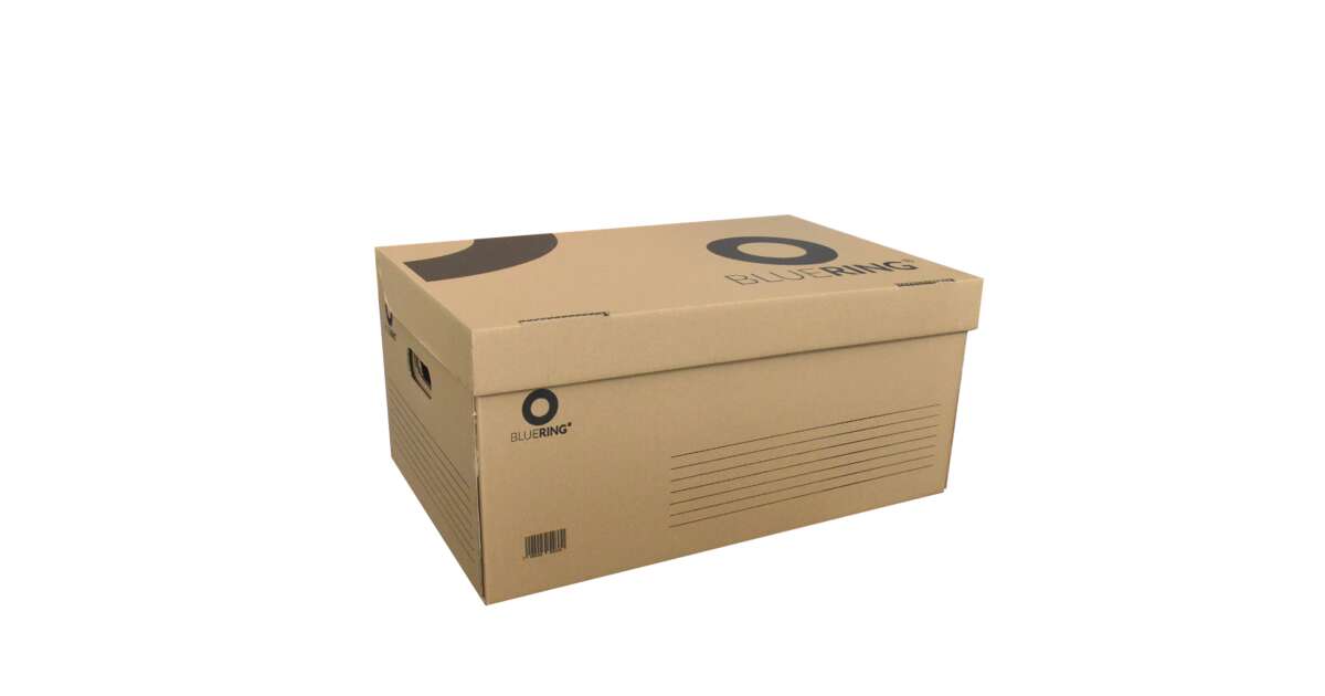Archiváló konténer karton doboz fedeles 54x36x25cm, felfelé nyíló ...